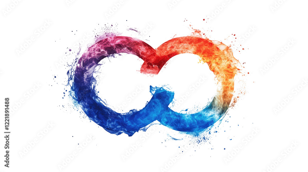 Infinity Symbol in Colorful Smoke: A vibrant, abstract infinity symbol ...