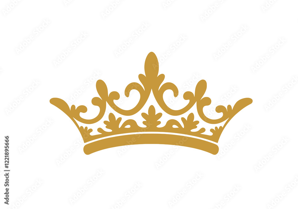 Gold Crown Simple Clipart. This image shows a stylized gold crown with ...