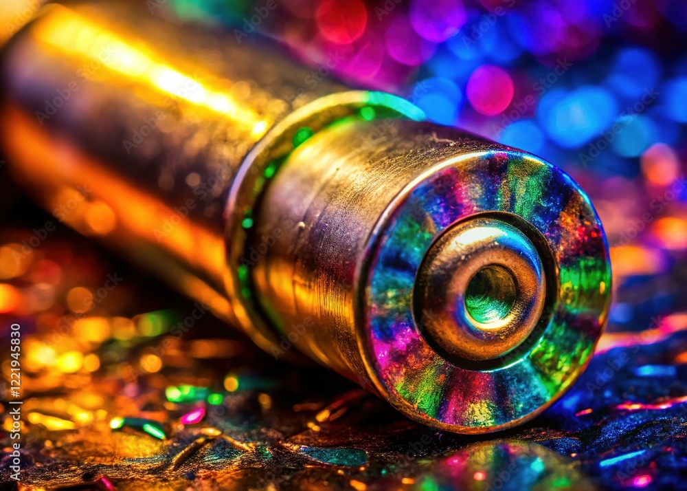 Extreme Close-up: 50 Caliber Machine Gun Shell Casing Texture Stock ...