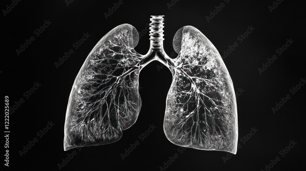 Stock-Foto „Human Lungs Anatomy: A detailed anatomical illustration of ...