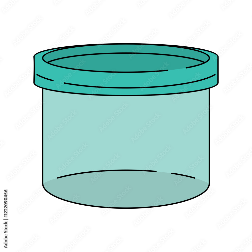Simple Plastic Container cartoon vector illustration. plastic container ...