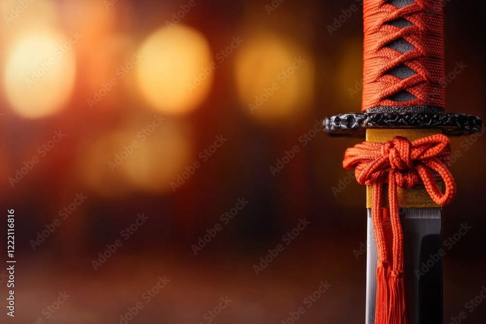 A detailed look at a traditional Japanese katana blade, showcasing its ...