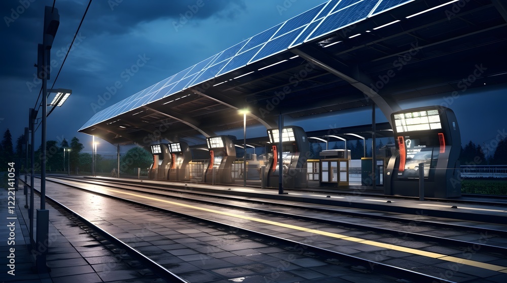 Cutting Edge Electric Train Station with Sustainable Solar Powered ...