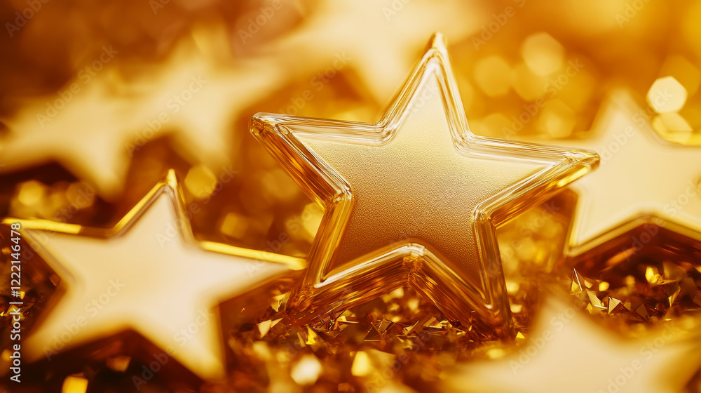 Gold stars game icons with fill progress. UI design elements of load ...