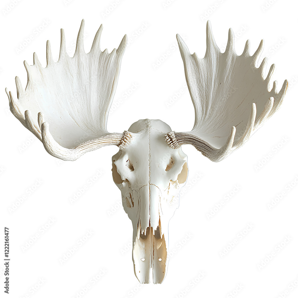 Rustic Moose Antler Skull: Symbol of Wilderness and Heritage Stock ...