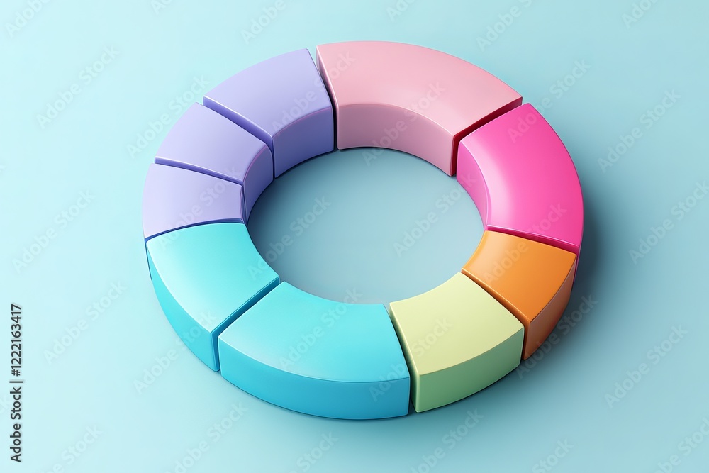 Donut chart graph growth diagram Infographics elements analysis on ...