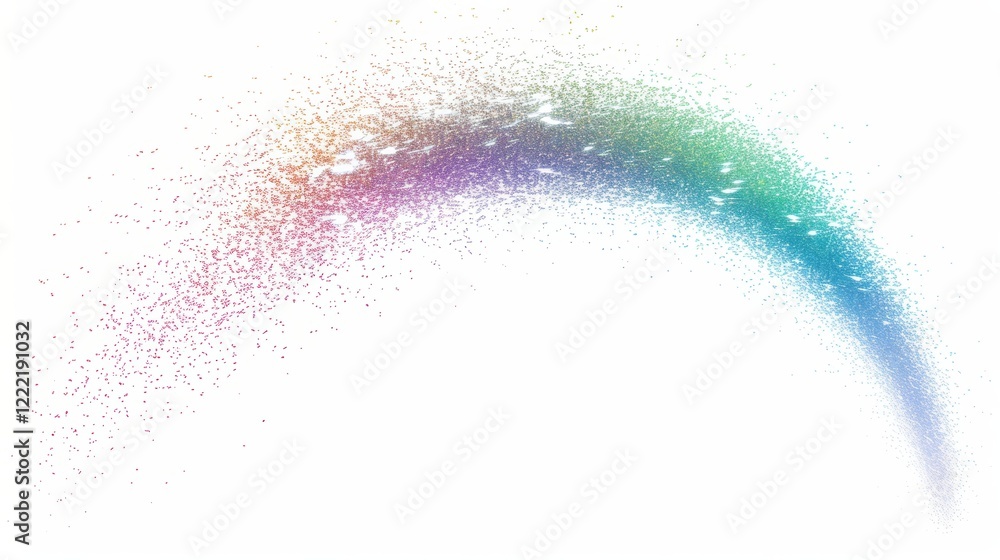 Artistic abstract scatter plot clipart with rainbow gradient for ...