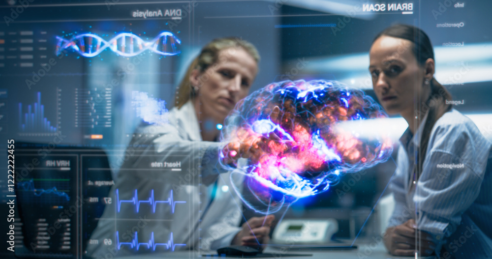 Medical Professional Talks with Patient Using Futuristic Holographic ...