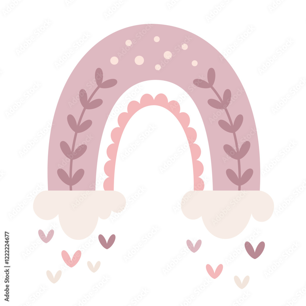 Cute rainbow clipart. Valentines day clipart. Valentine rainbow in ...