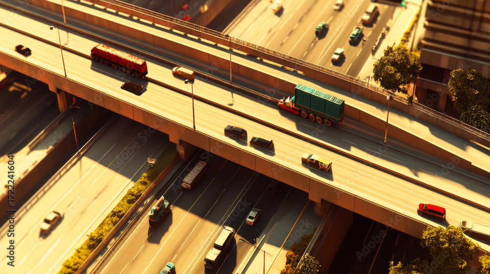 Road tunnel banner with car traffic on highway and tunnel entrance in ...