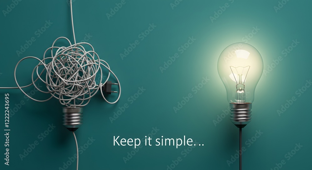 Keep it simple business concept for marketing, creativity, project ...