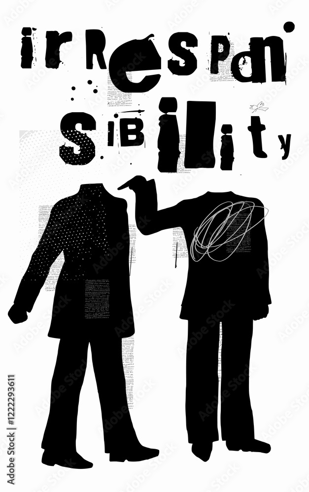 Symbolic image of headless men Stock Vector | Adobe Stock