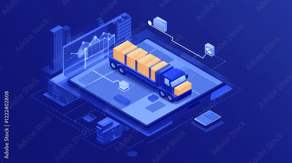 Supply chain management technologies mobile app page onboard screen ...