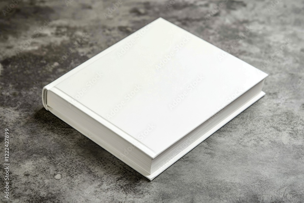 Pixel Perfect Picture of a White Book with a White Cover is on a Gray ...