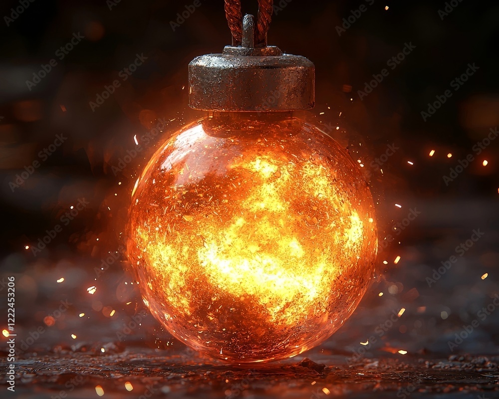 Glowing Time Bomb Countdown Reaching Zero Exploding Into Spiral of ...