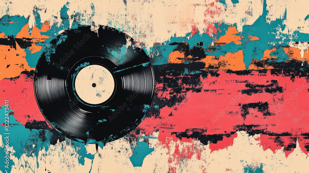 Ilustración de Stock Torn vinyl cd album cover overlay for music record ...