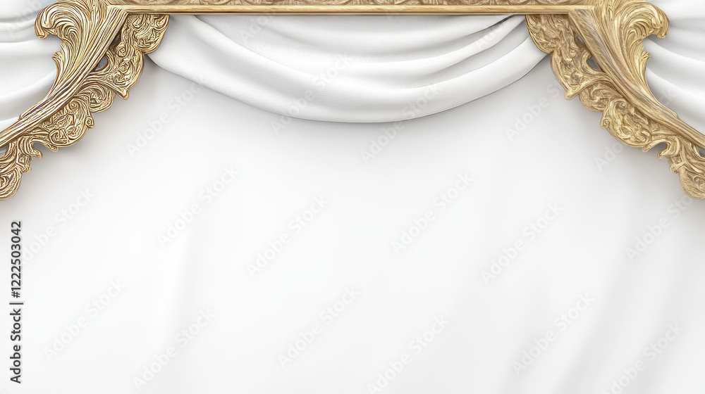 White horizontal pennant mockup, Empty medieval flag vector banner ...