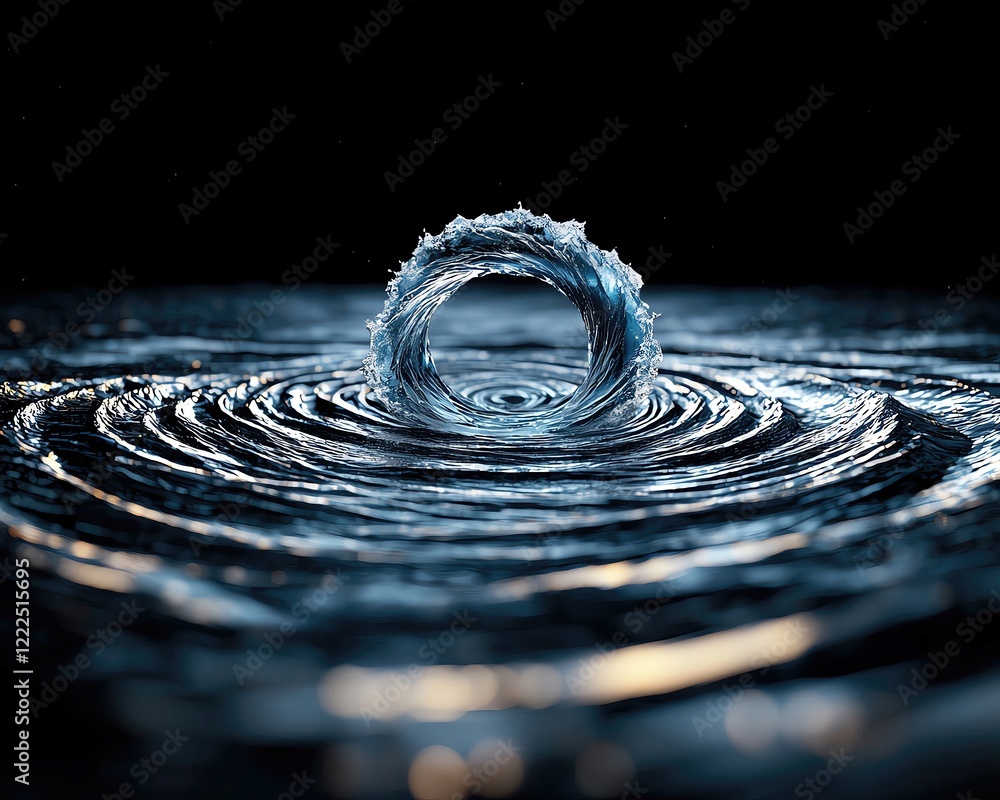 Tsunami warning ocean featuring a satellite image of swirling ocean ...