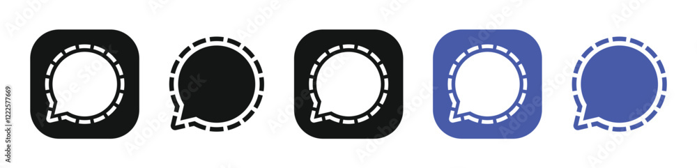 signal logo. signal app icon , social media icons. social media and ...