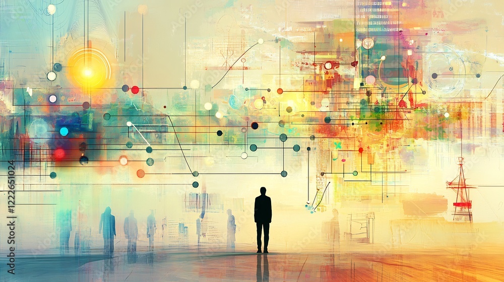 Abstract Schema Visualization Conceptual Diagrams Mapping Intricate ...