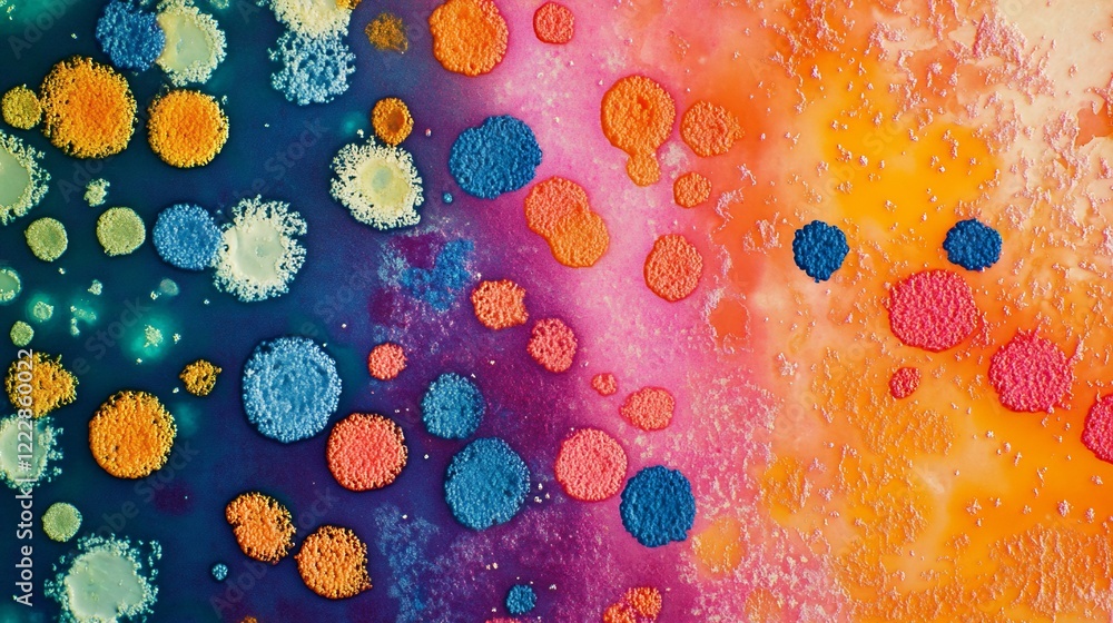 Vibrant representation of Gram staining illustrating the ...