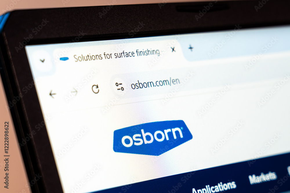 New York, USA - January 20, 2025: Osborn website displayed on a screen ...