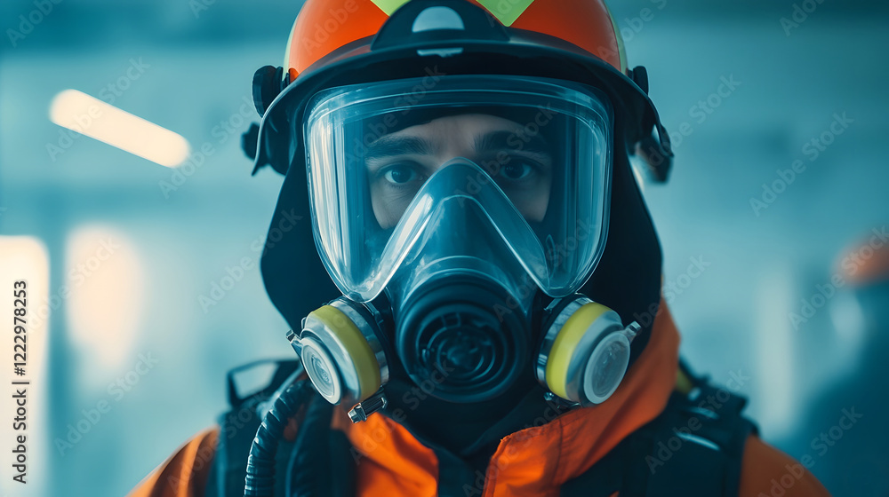 Firefighter Equipped with Smart for Navigating Smoke-Filled Hazardous ...
