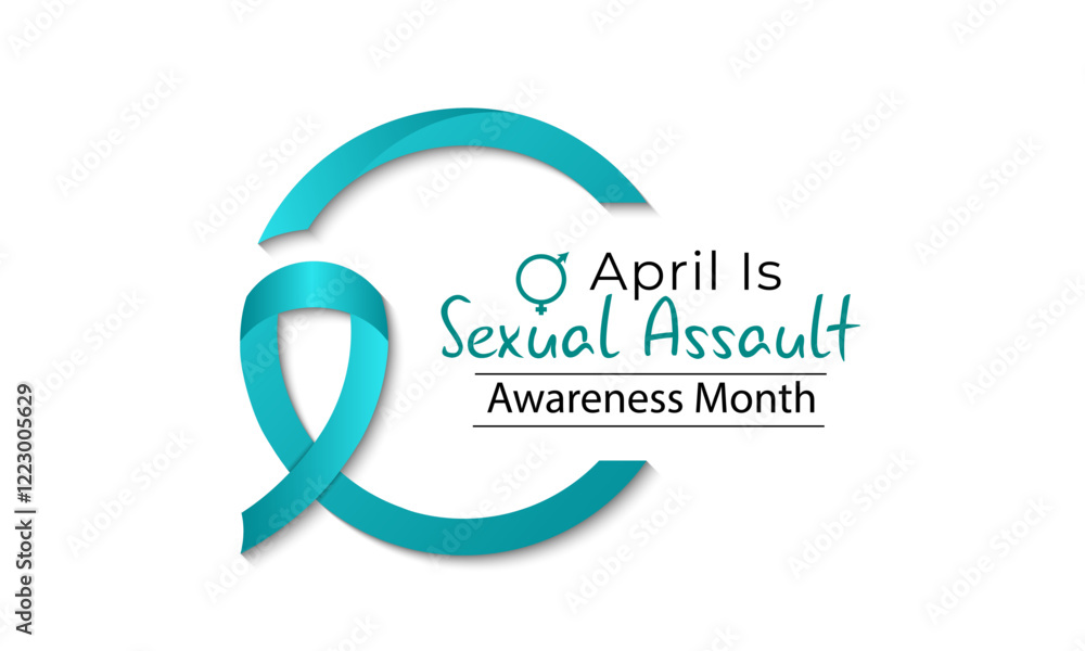 Vector design for Sexual Assault Awareness Month in April. Realistic ...