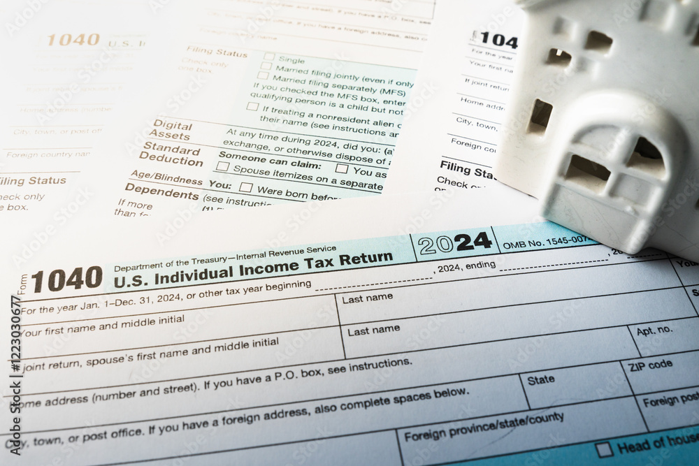 Form 1040 is ready for completion as individuals prepare their annual ...