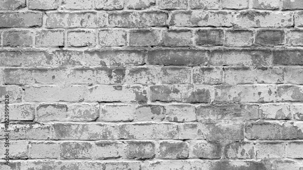 brick wall facade texture. A textured background of old grey bricks in ...