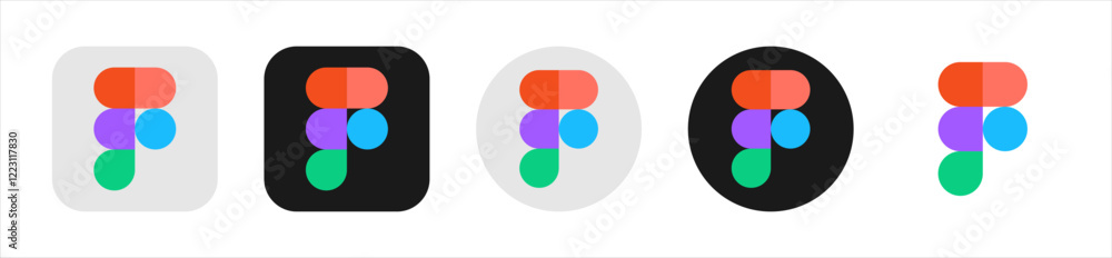 Stock-Vektorgrafik „Figma logo icon transparent png download. New Figma ...