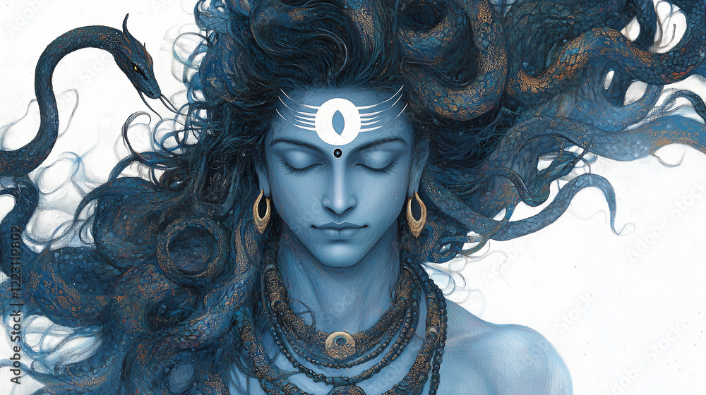 Lord Shiva, the Hindu god of destruction and regeneration, symbolizes ...