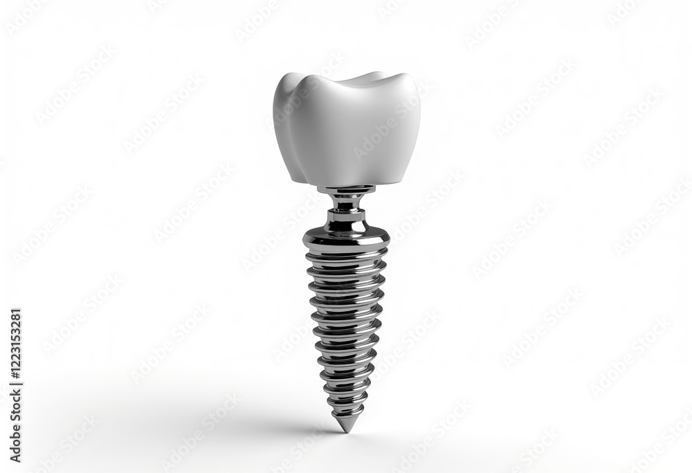 Dental Implant Components, Isolated White, Parts Diagram, Prosthetics ...