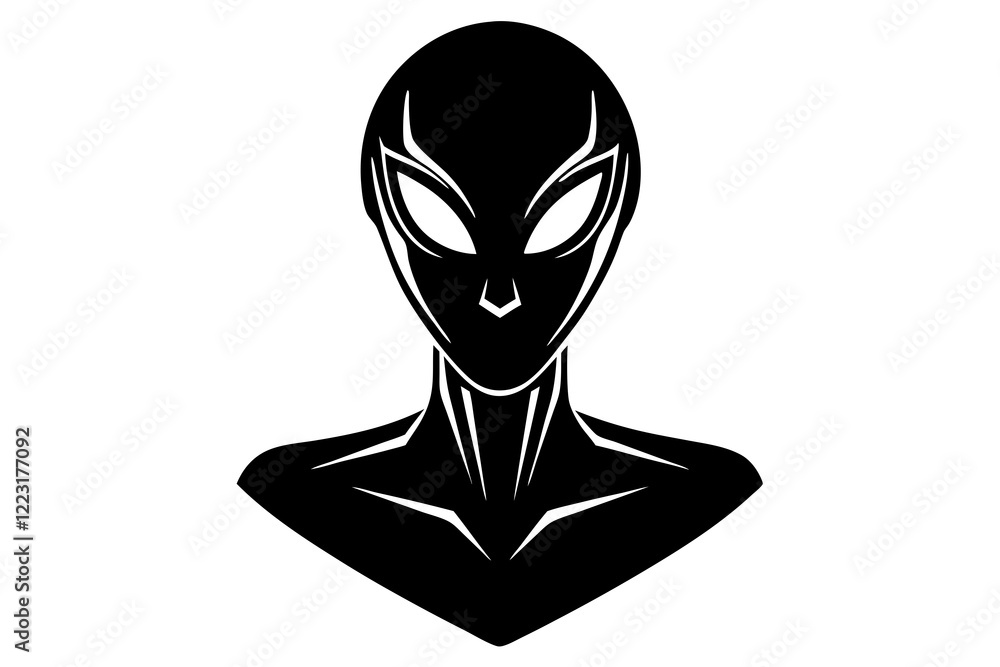 Alien SVG Cut File – Alien Silhouette & Face Design for Cricut, Laser ...