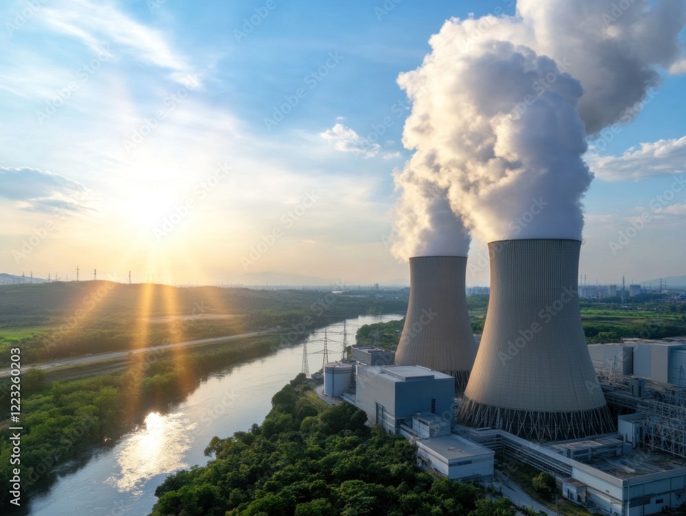Smokestacks, greenhouse gases, industrial growth, ecosystem damage ...