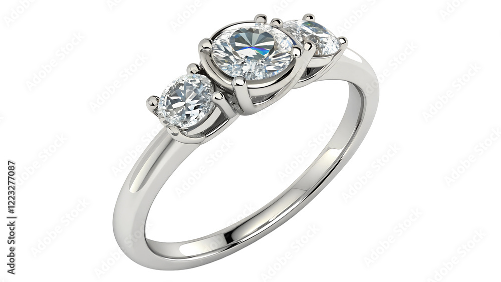 Diamond engagement ring isolated on transparent on white background ...