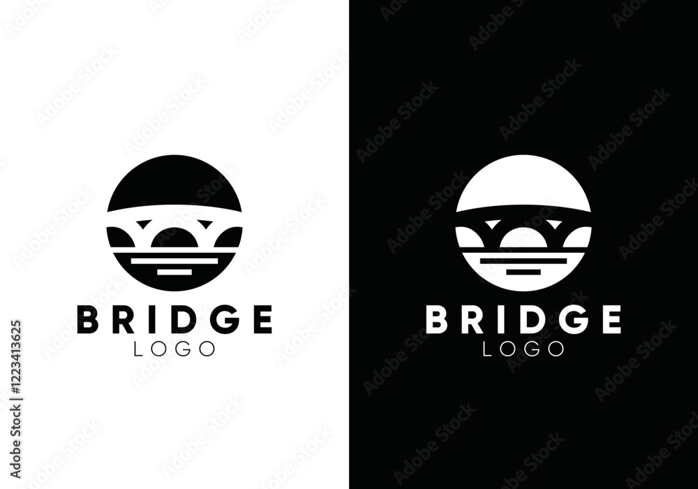 simple abstract bridge circle logo design vector graphic Stock Vector ...
