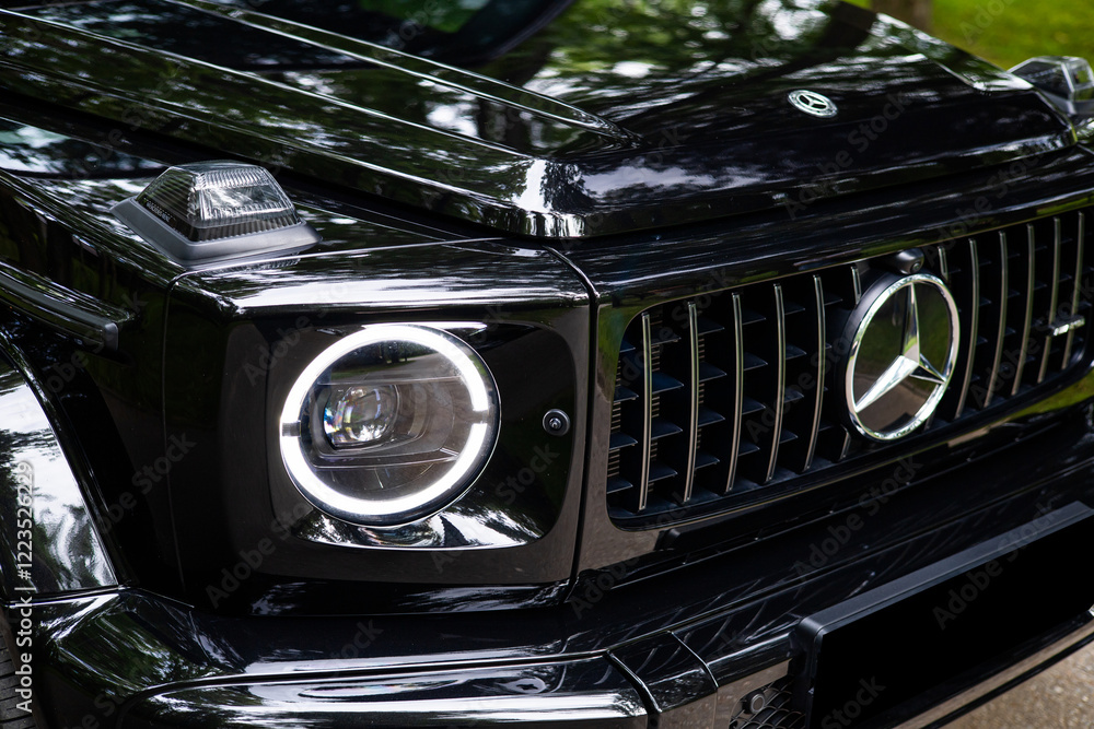 car in the woods forest Mercedes-Benz AMG G63 G-Class a true cross ...