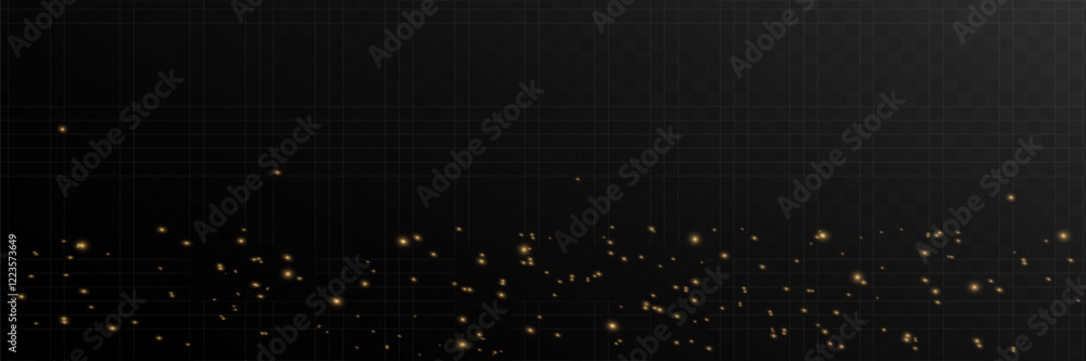 Yellow sparks glitter special light effect. Vector sparkles on ...