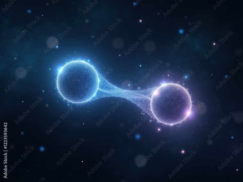 Visualization of quantum entanglement demonstrating the connection ...