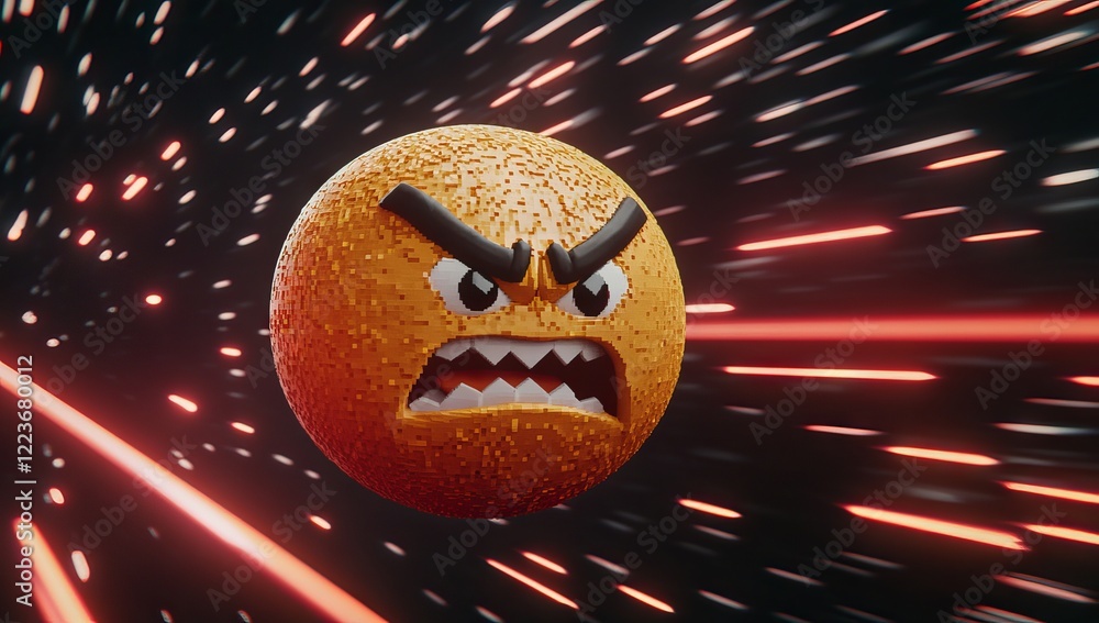Ilustración de Stock 4K HD Wallpapers displaying an angry emoji with ...