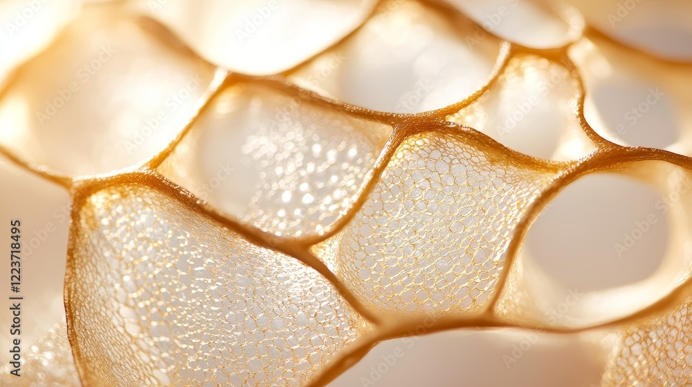 Crispy potato chip pattern in close-up, golden color with detailed ...