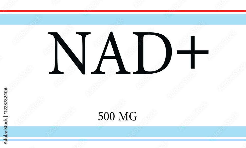 NAD+ text font object banner graphic design poster healthcare treatment ...