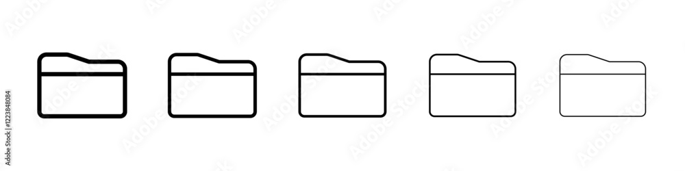File folder icon Vector logo sign Stock Vector | Adobe Stock