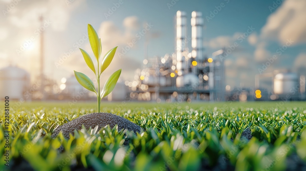 A bioreactor producing bio-based fuels with a labeled diagram. Stock ...