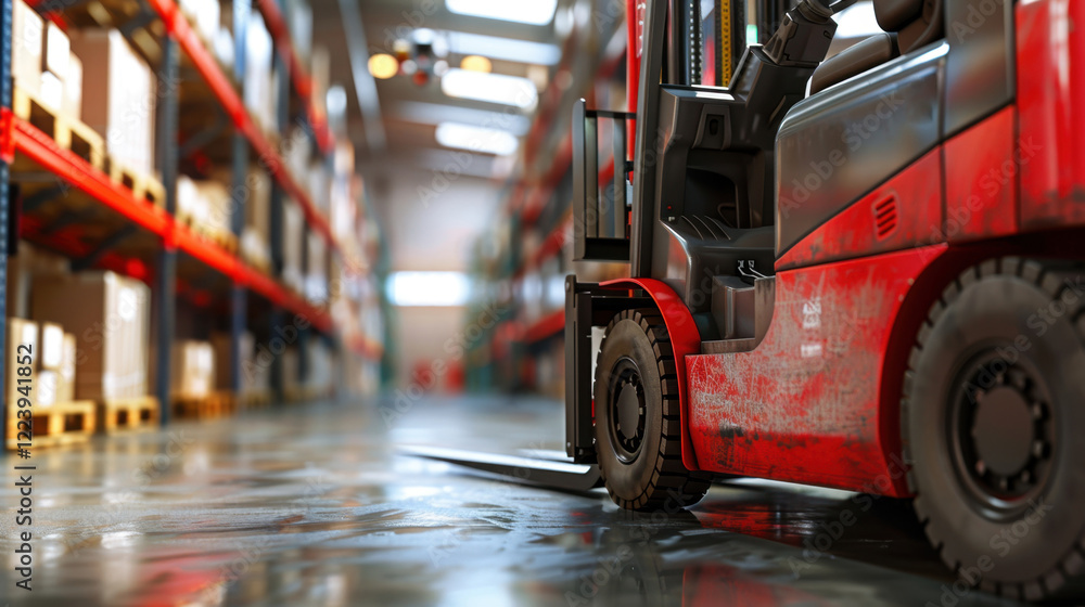Warehouse Forklift: A powerful vehicle designed to lift and transport ...