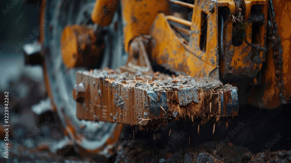 Tree Stump Grinder: A heavy machine used to efficiently grind and ...