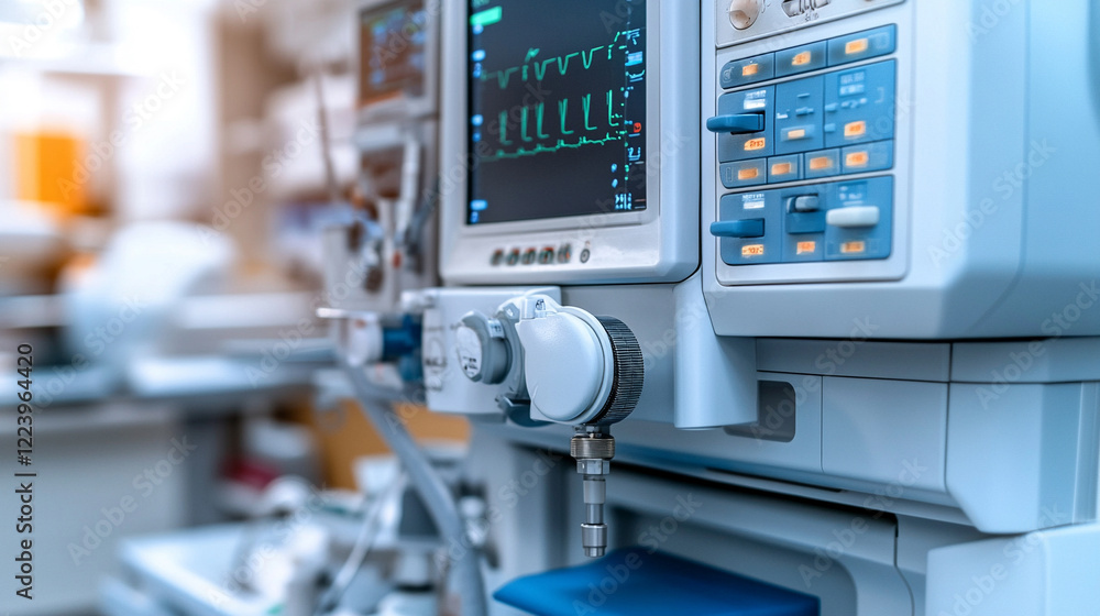 Medical device for artificial lung ventilation symbolizing life-saving ...
