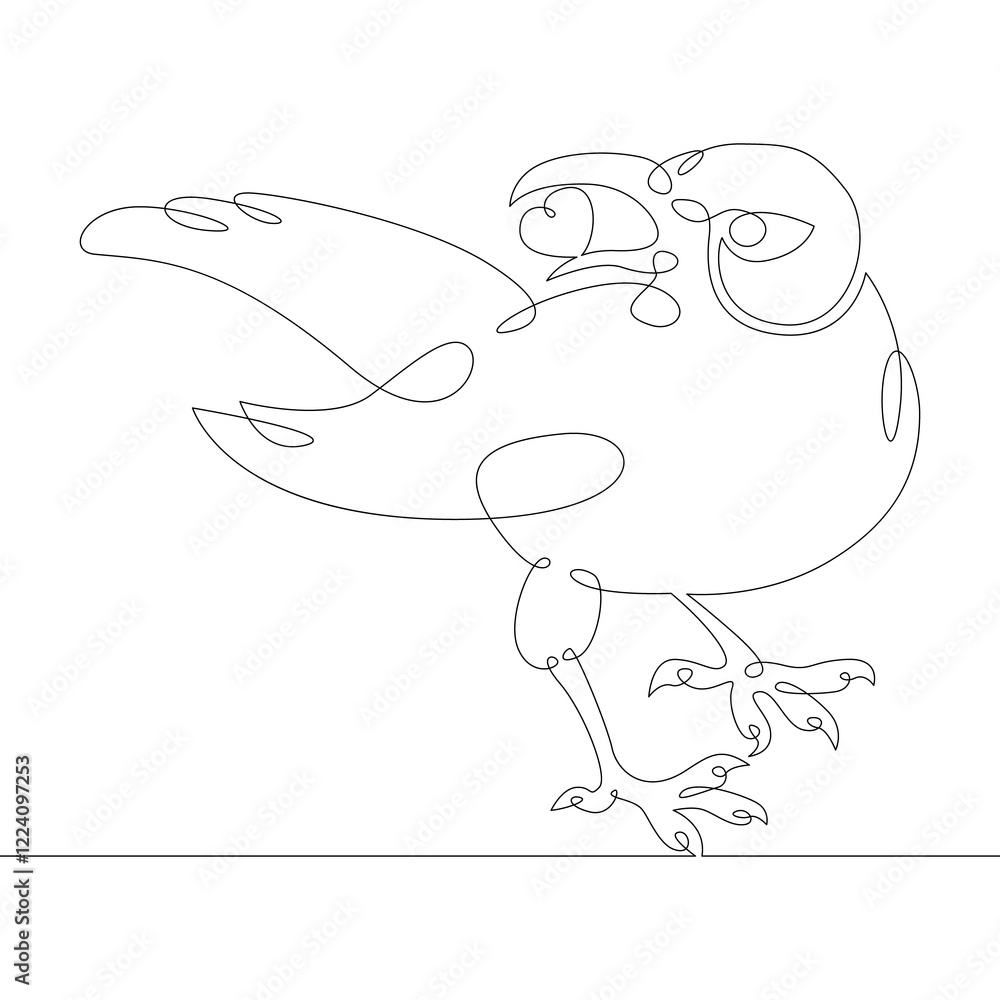 One continuous drawing line logo the bird holds a heart in its open ...