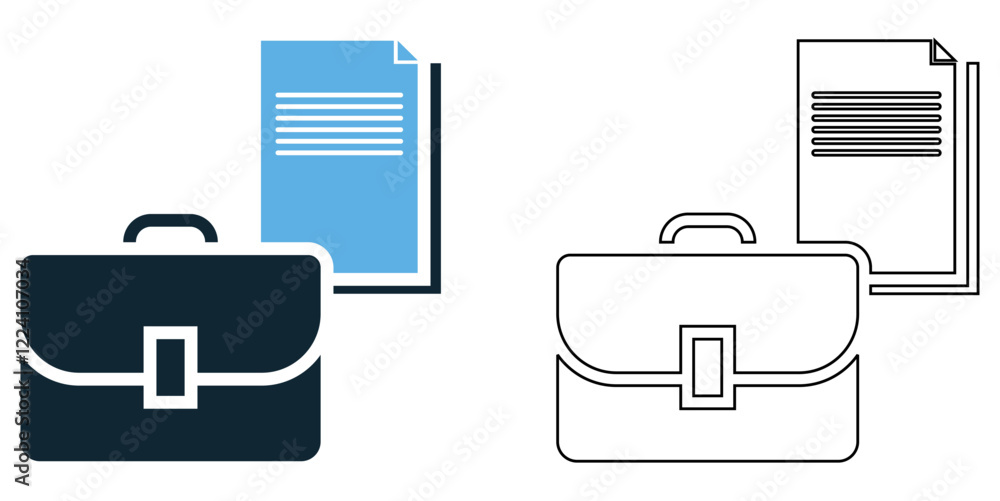portfolio icon vector, professional work, projects, and career. Ideal ...